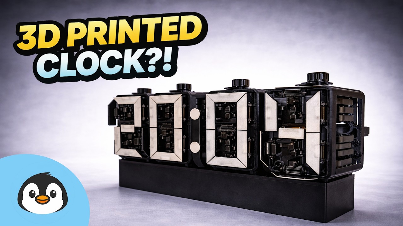 This Mechanical 7-Segment Clock is 100% 3D Printed | Project 6