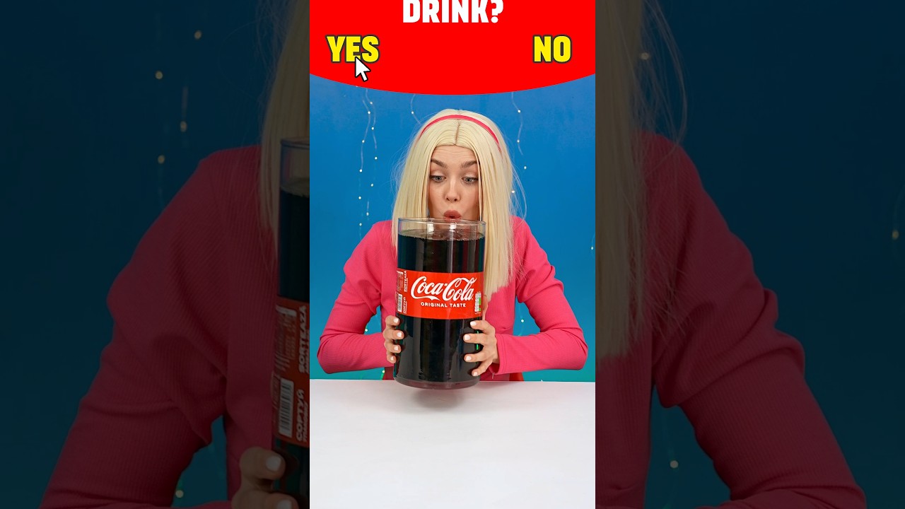 Small vs Medium vs Big Cola Challenge! 🥤😆