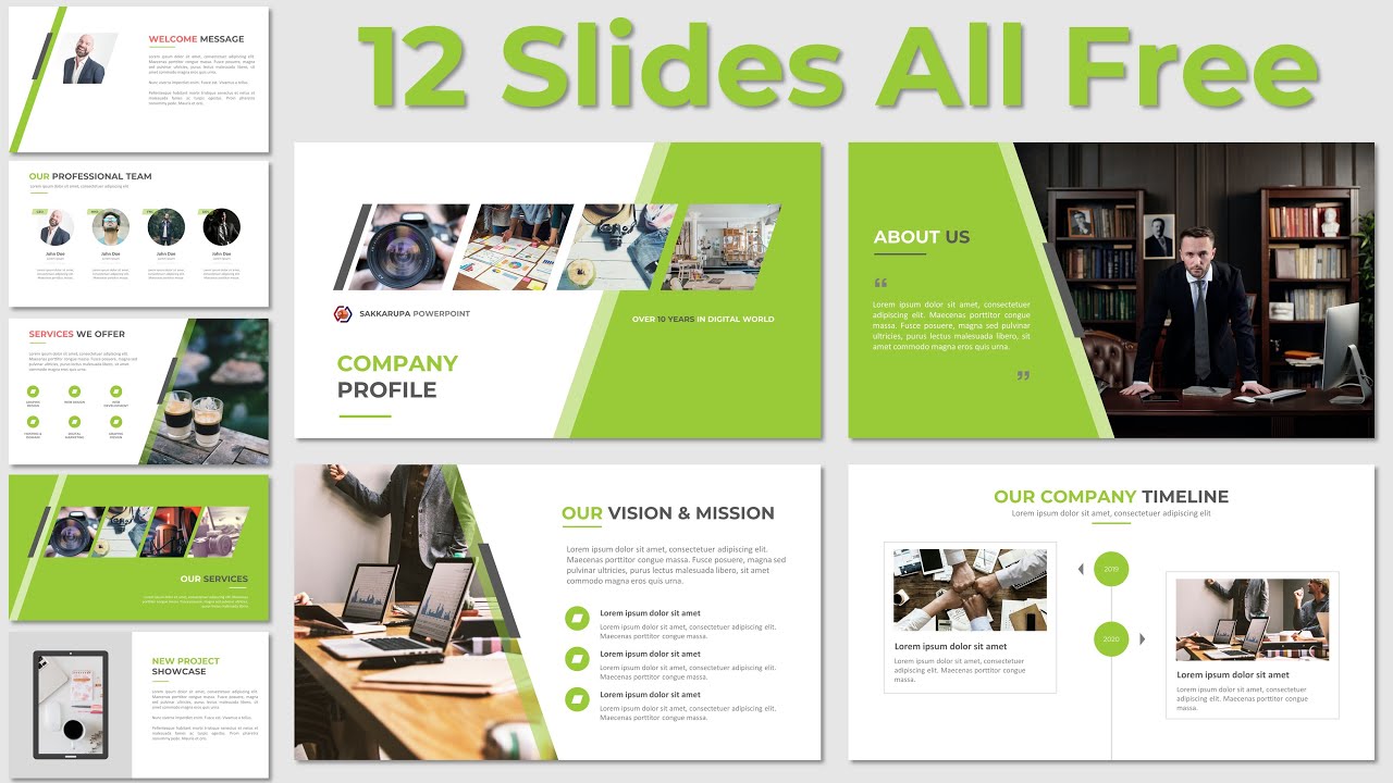 Simple Company Profile PPT Template Free Download
