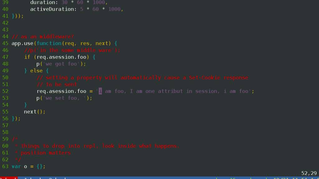 put express.js into node.js repl, play in the node shell