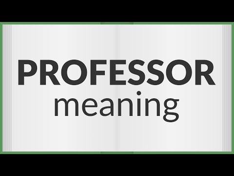 Professor | meaning of Professor