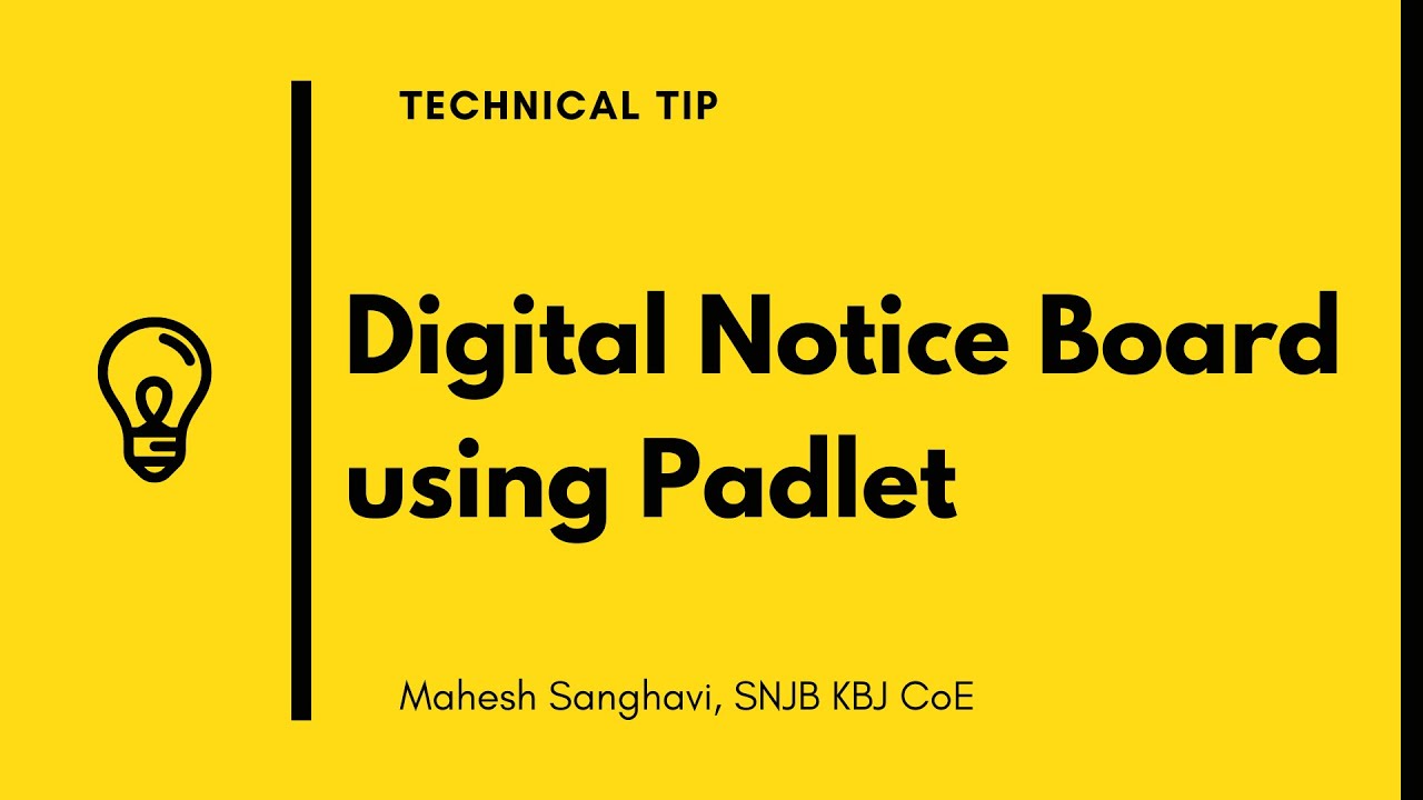 Digital Notice Board Using Padlet