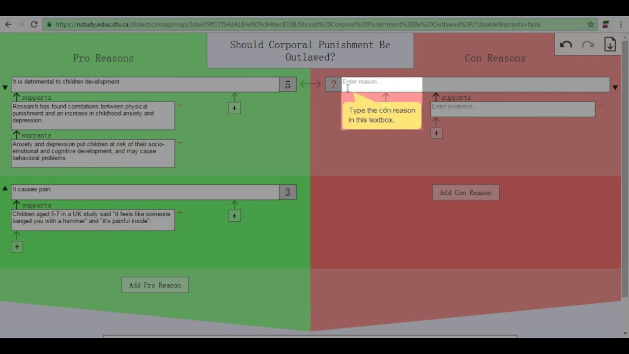 Training Video-Argument Map