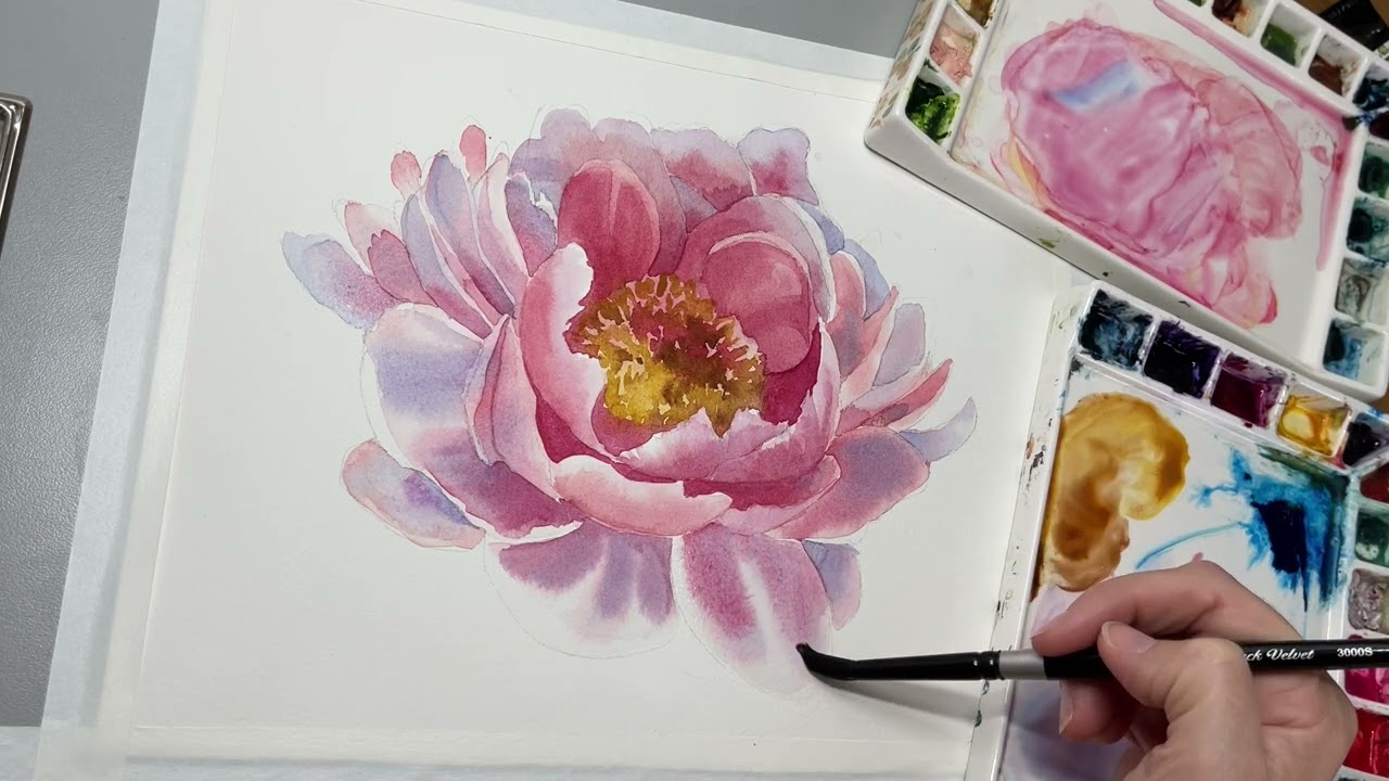 Watercolor Peony Tutorial Introduction