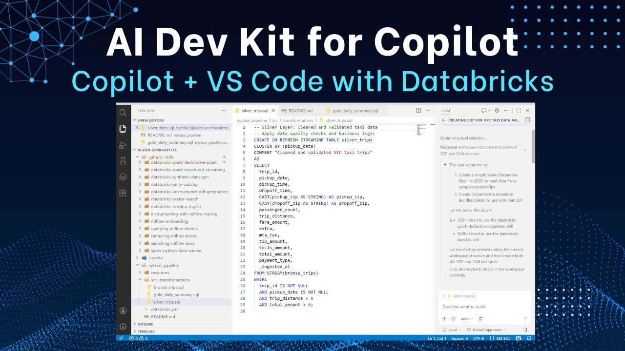 Databricks AI Dev Kit: Install for Copilot + VS Code
