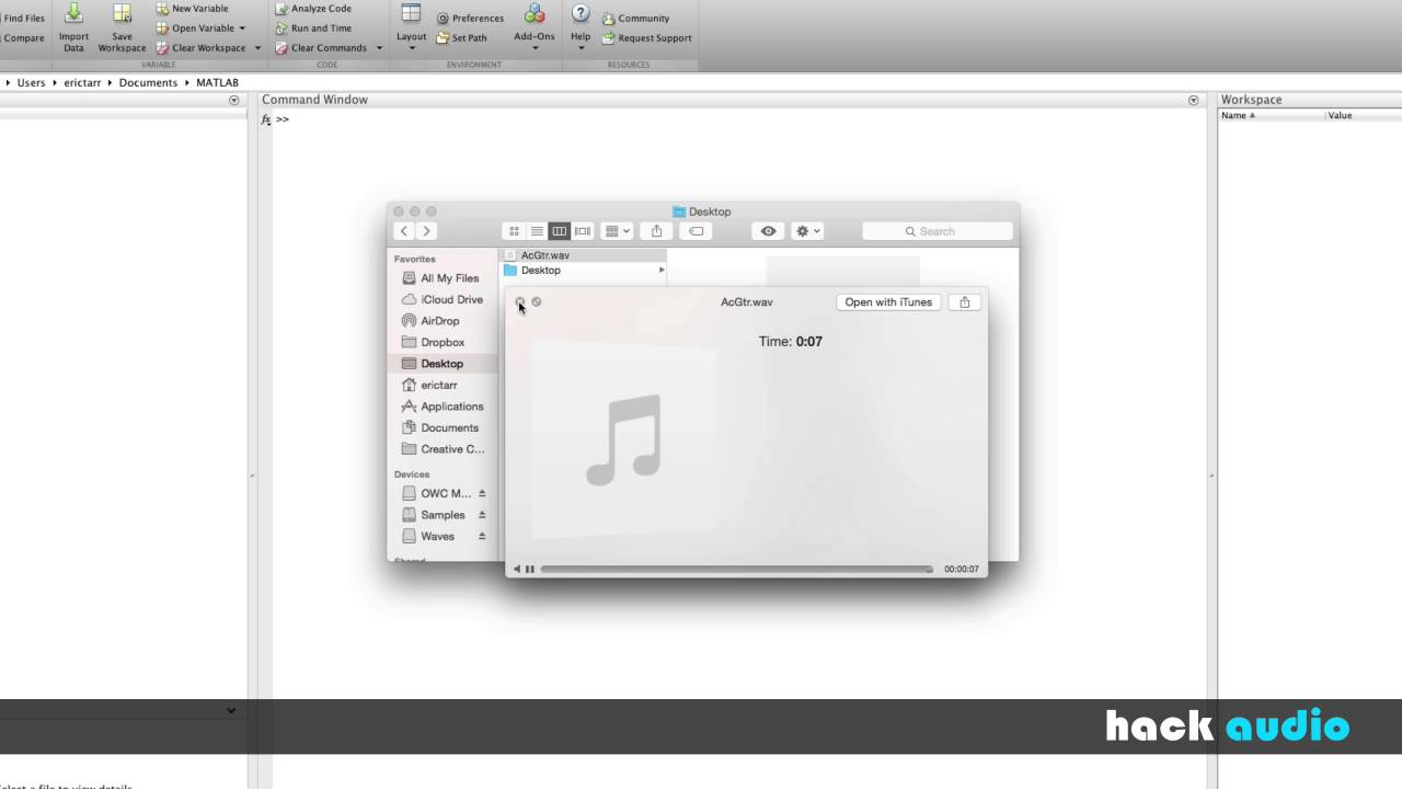 Hack Audio: Matlab Audio Read