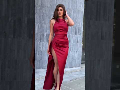 the perfect 🥀 our Colette Maxi Dress in Burgundy ❤️#fashion #model #beauty #style #outfit #shorts