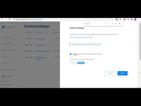 sendgrid disable tracking