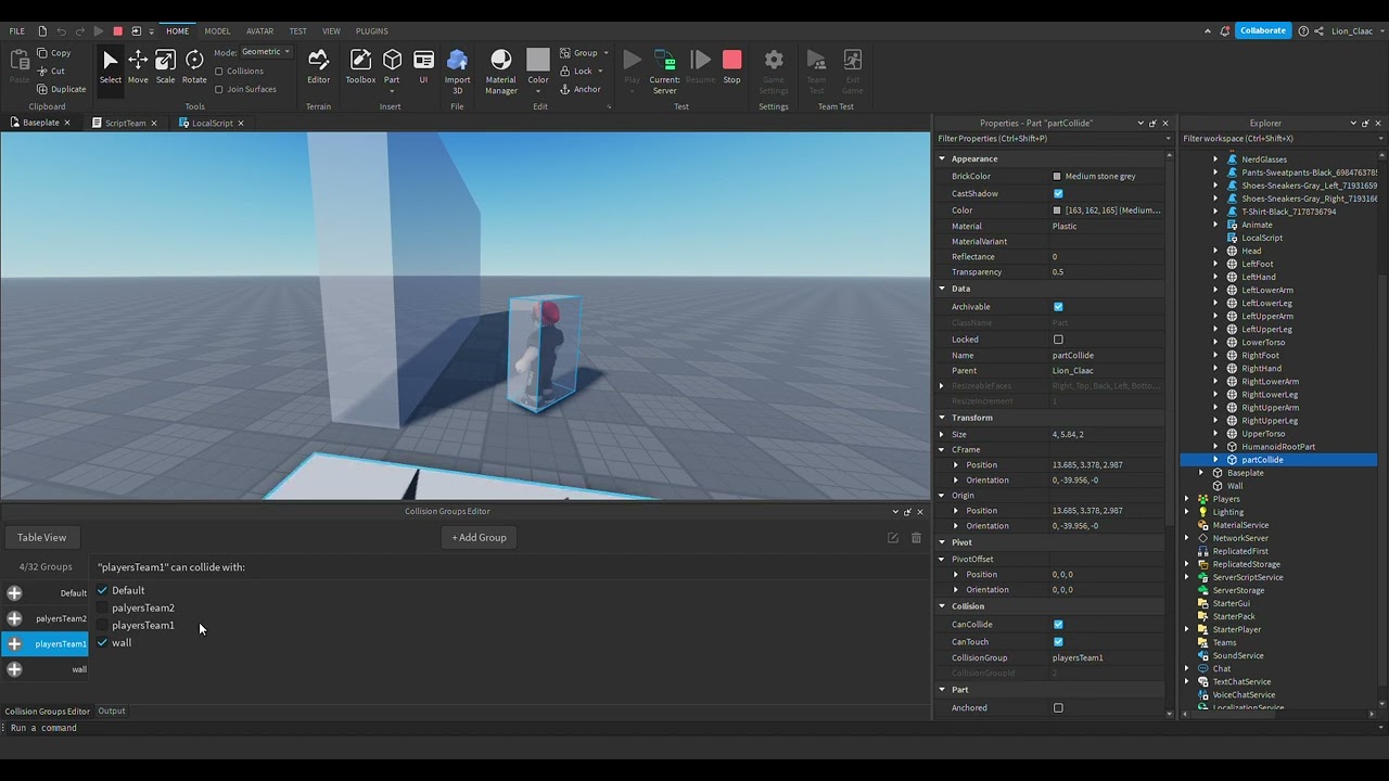 Collision groups not working