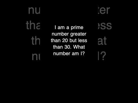 Prime greater than 20 and less than 30. #puzzlecenter