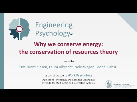 Why we conserve energy: the conservation of resources theory