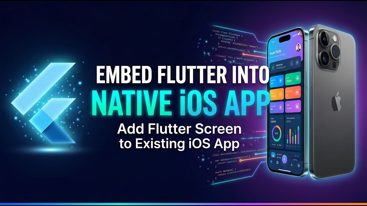 Embed ~ Integrate Flutter into Native iOS App | Add Flutter Screen to an new/existing iOS App