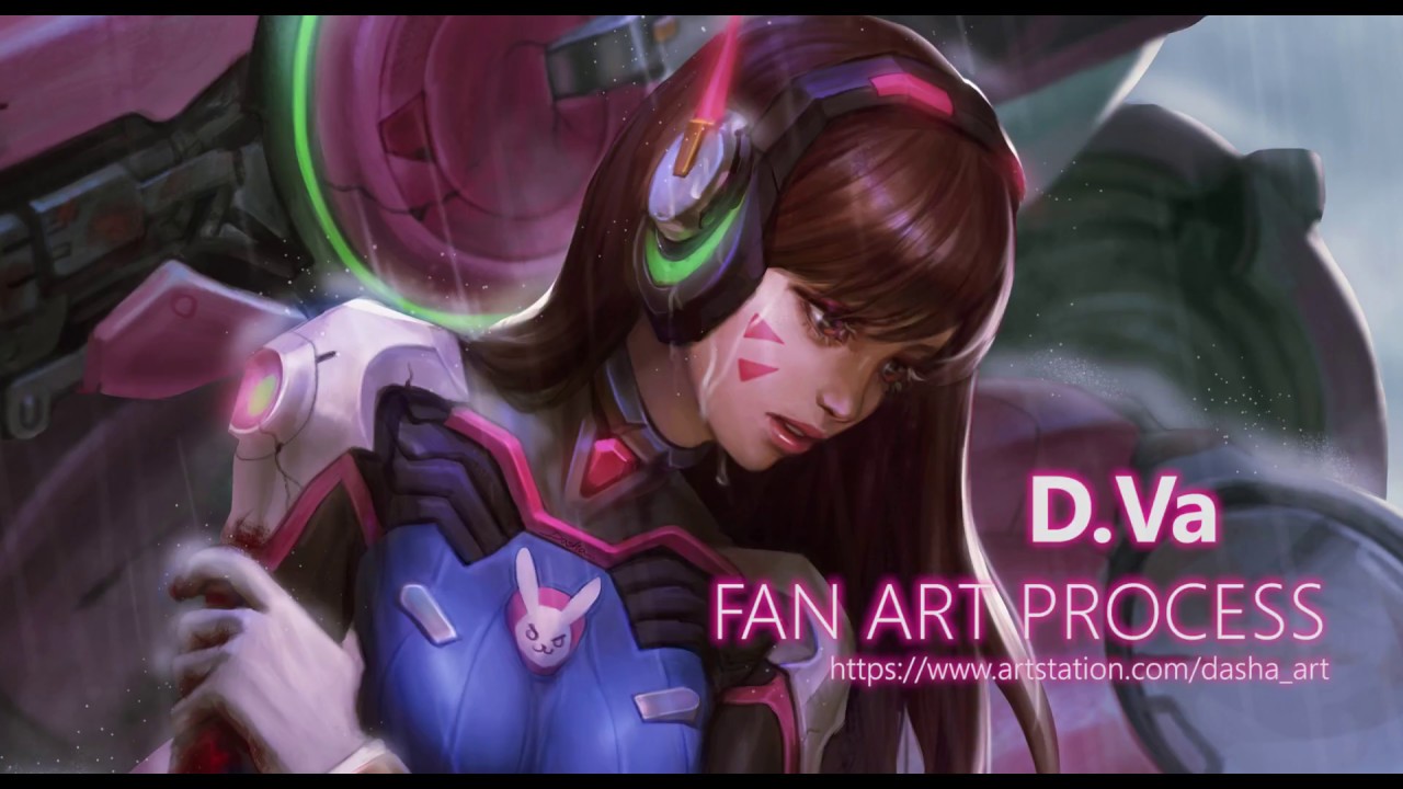 D.Va Fan Art Process