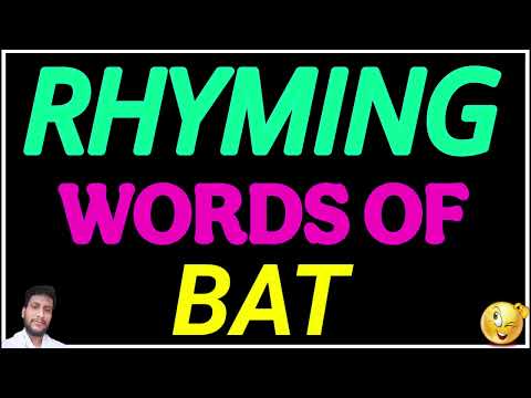 Bat rhyming words | bat ka rhyming word kya hai | 5 Rhyming word of bat