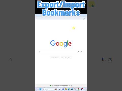 Export/Import Chrome Bookmarks