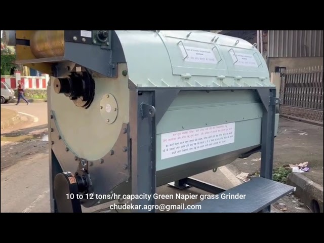 Waste Shredder Machine - Green Napier Grass Grinder for BIO CNG plant ...