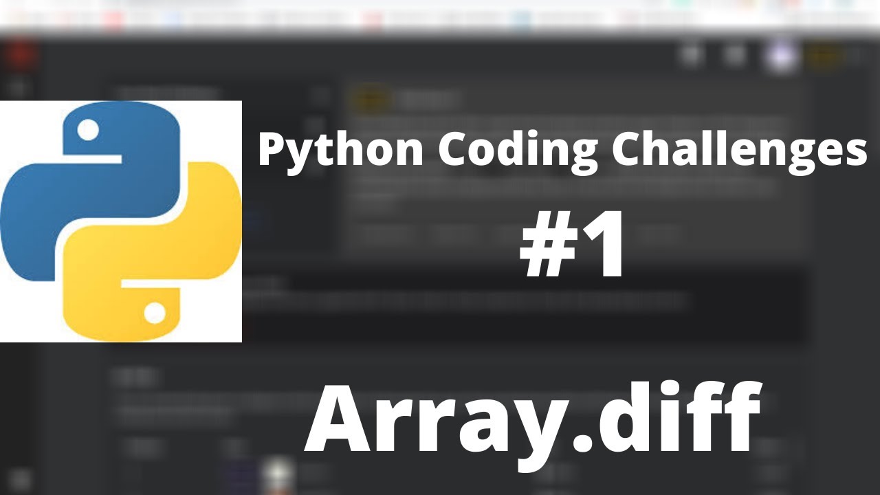 Python Codewars Challenge #1: Array.diff