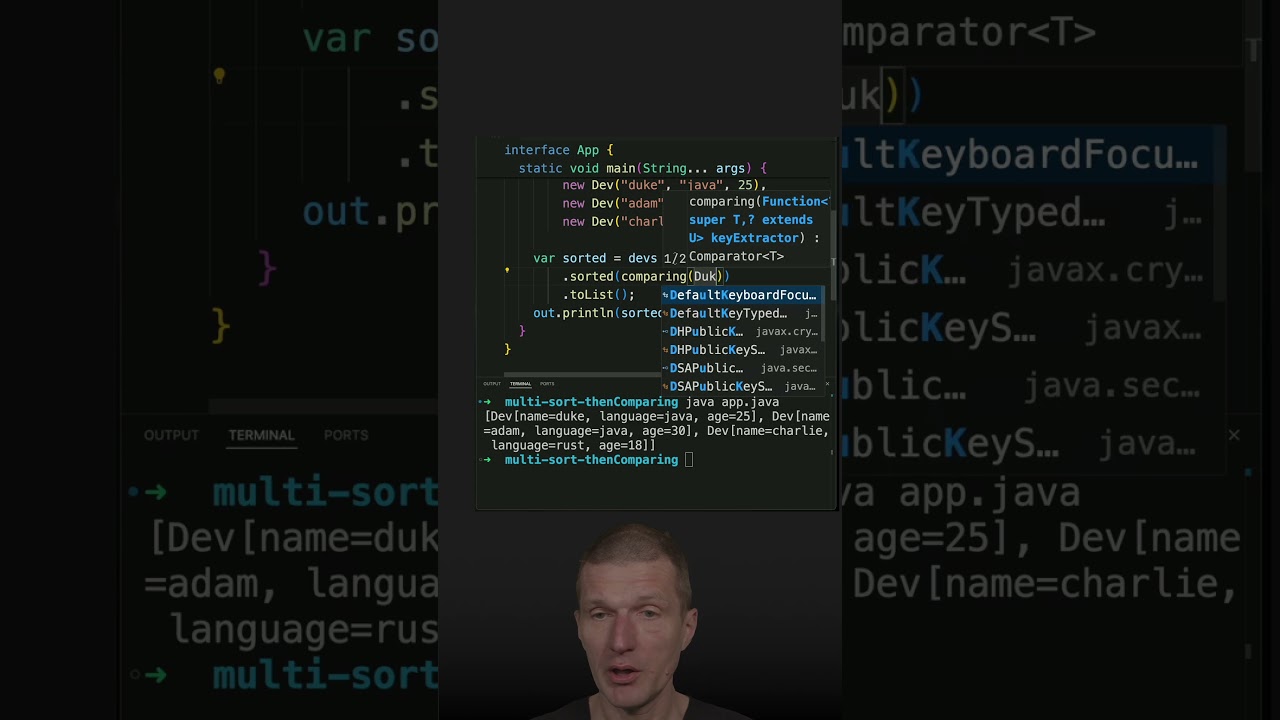 Multi Sorting With Records #java #shorts #coding #airhacks