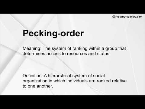 Pecking-order Meaning
