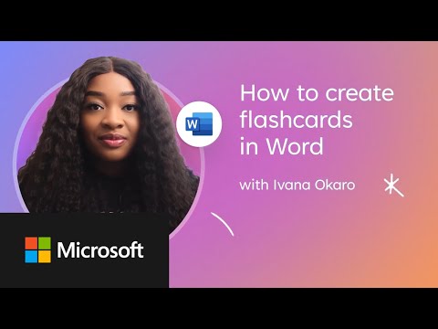 Microsoft Create: Create printable flashcards using Word