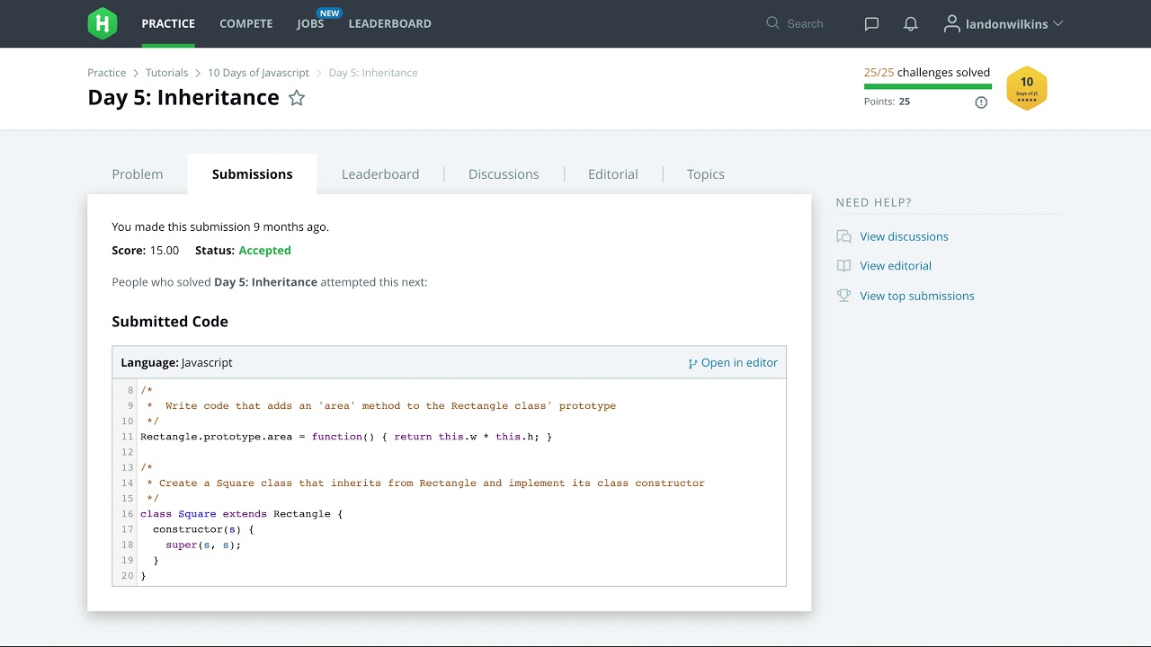 10 Days of JavaScript | HackerRank Solutions