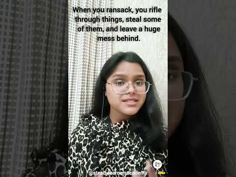 Do you know what is RANSACKED ? | Steady Learners Academy