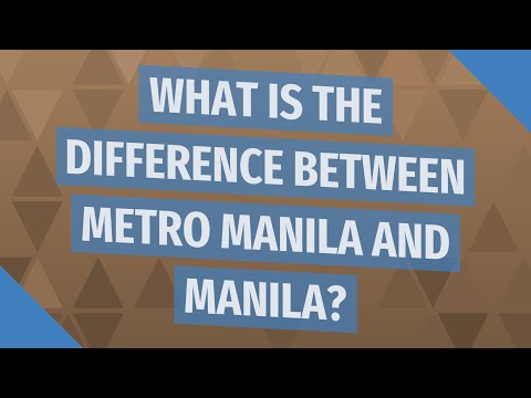 What is the difference between Metro Manila and Manila?