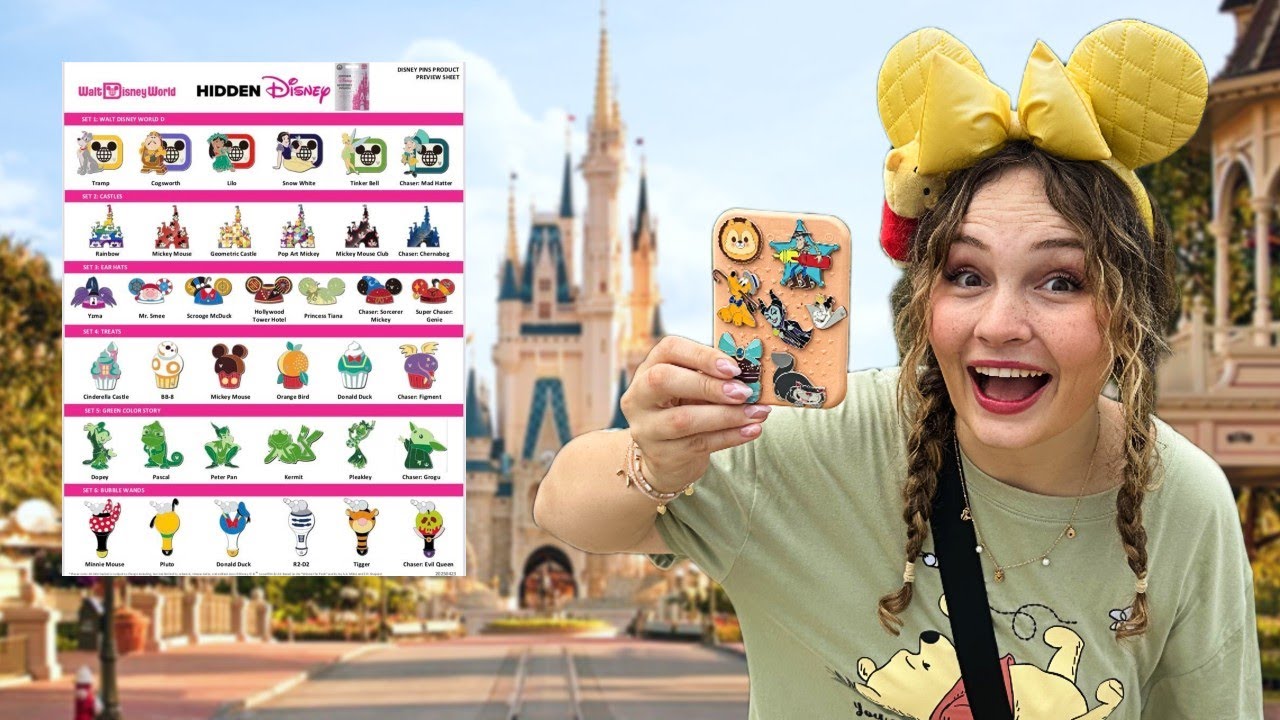 NEW Hidden Mickey Pins Released In Disney World | Pin Hunt for 2025 Hidden Disney Wave B!