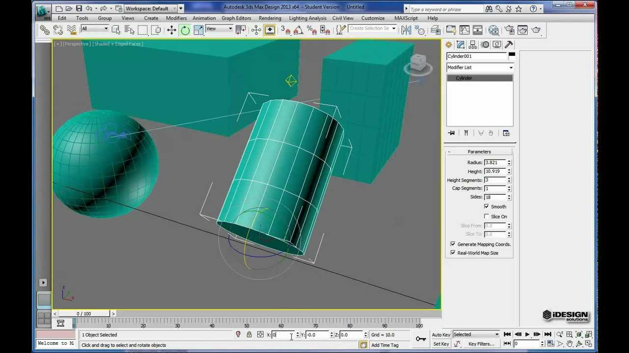 Transforming Objects in 3ds Max Design