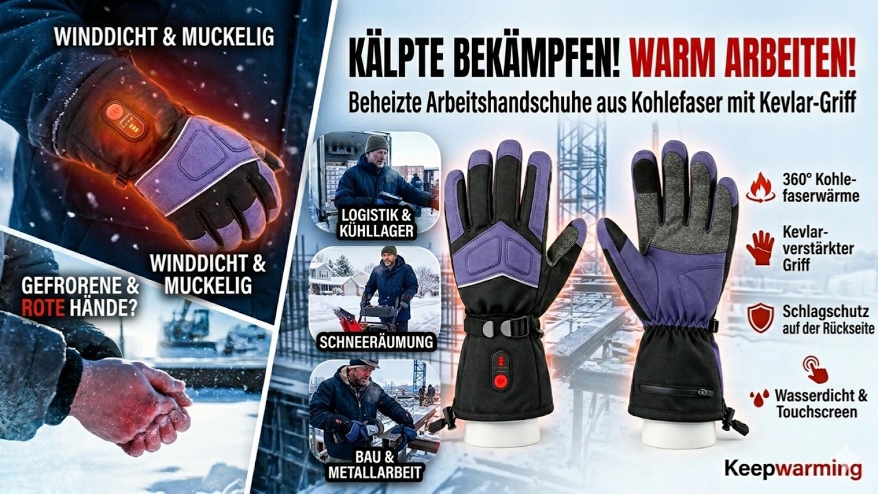 Kevlar & Kohlefaser: Diese beheizten Handschuhe trotzen jeder Kälte.