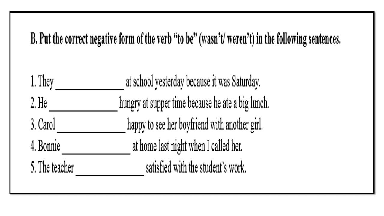 Past simple exercises