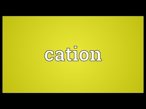 Cation Meaning