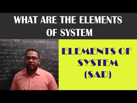 What are the elements of System in System Analysis and Design