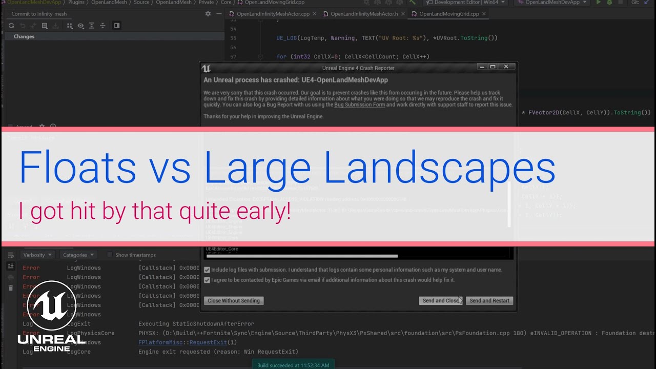 Unreal Engine Infinite Landscapes & Floating Point Precision Issue