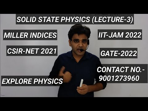 Solid State Physics: Miller Indices Video Lecture - Crash Course for ...