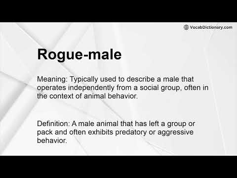 Rogue-male Meaning