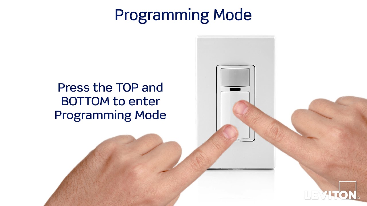 Leviton Decora Motion Sensor: How to Program Settings (DOSM5/DVSM5)