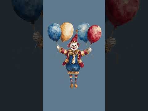 Circus Watercolor Clipart. Transparent Background