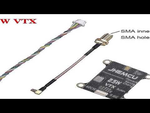 JHEMCU 2.5W VTX 5.8G 40CH Adjustable FPV Transmitter Built-in Microphone Heat Sink 2-6S 30