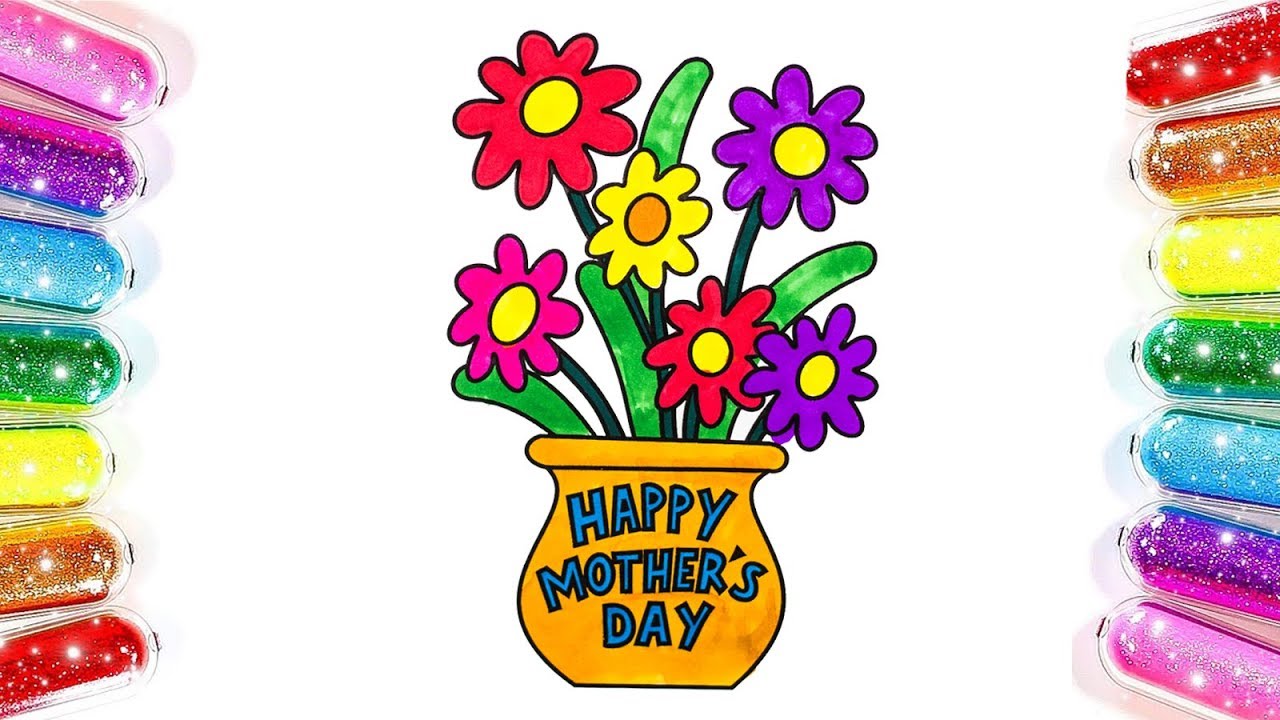Mother's Day Coloring & Drawing 2019 | Happy Mother's Day Coloring Pages For Kids