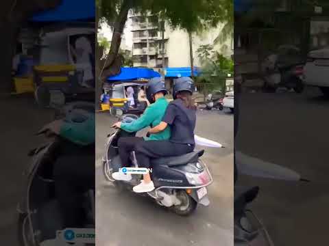 Virat Kohli And Anushka Sharma Riding Scooty in Mumbai🔥😍😱| #shorts