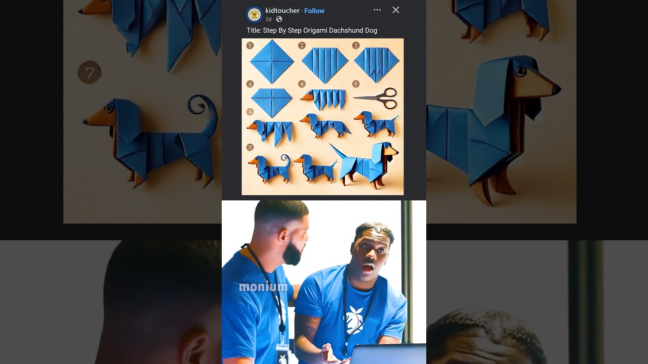 How to make an origami dog