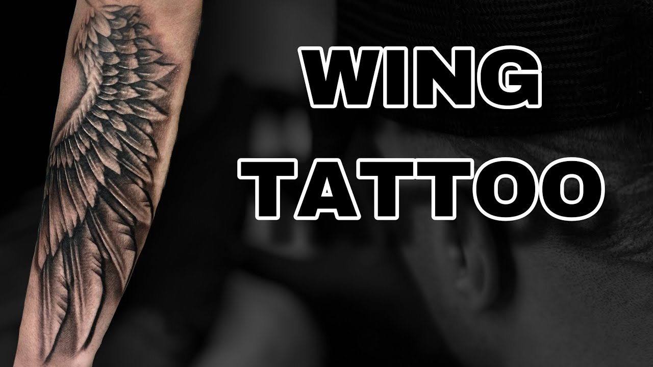 Wing tattoo time lapse / how to tattoo wings / how to tattoo angle wings 😎😍
