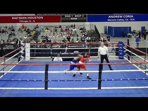 USA Boxing Final Championship National JR Olympics in Las Vegas, Andrew Coria vs Rae'sean Houston.