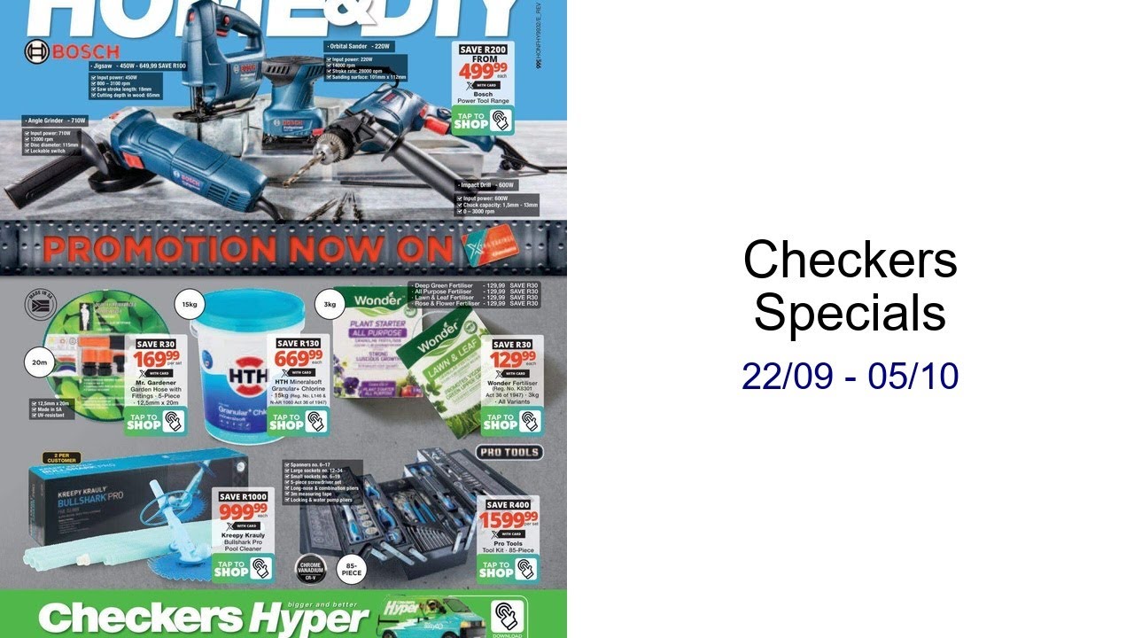 Checkers Specials 22/09 - 05/10