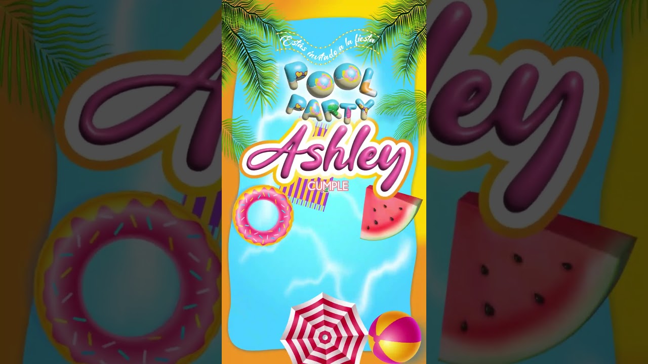 Pool party Animated Invitation