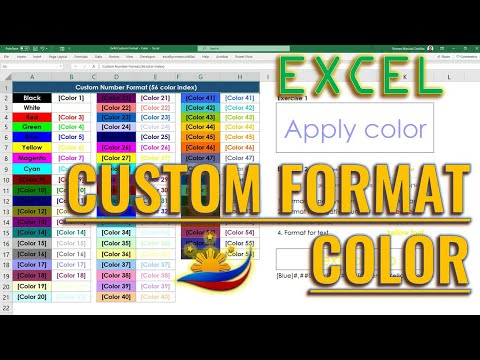 Excel How to Format Custom Number with Color