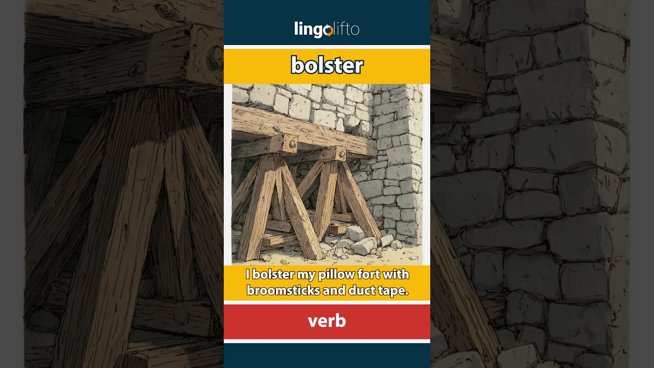 Bolster Video Flashcard & Definition | ESL Practice