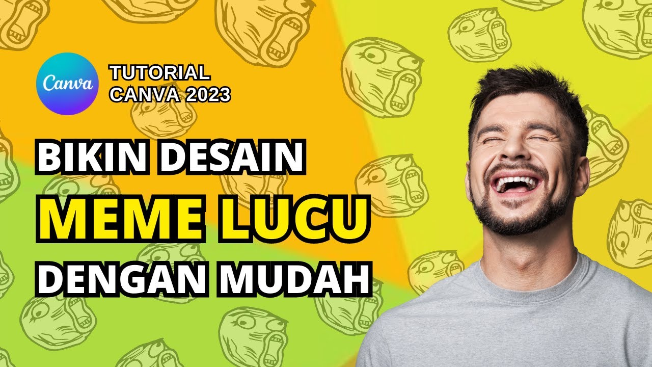 CARA MEMBUAT MEME DI CANVA!! CANVA TUTORIAL 2023!!