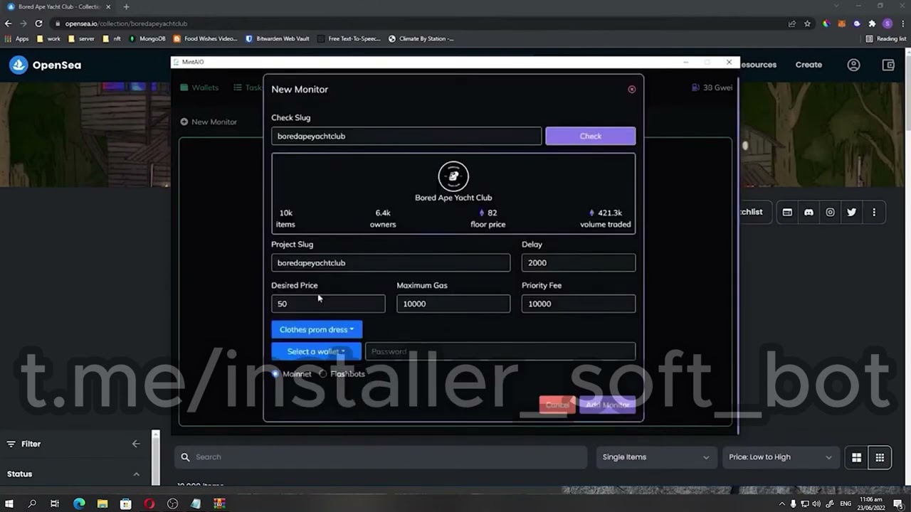 Ultimate OpenSea Bot  NFT Sniping & Minting Tool  Best Trading Bot for OpenSea Bidding!